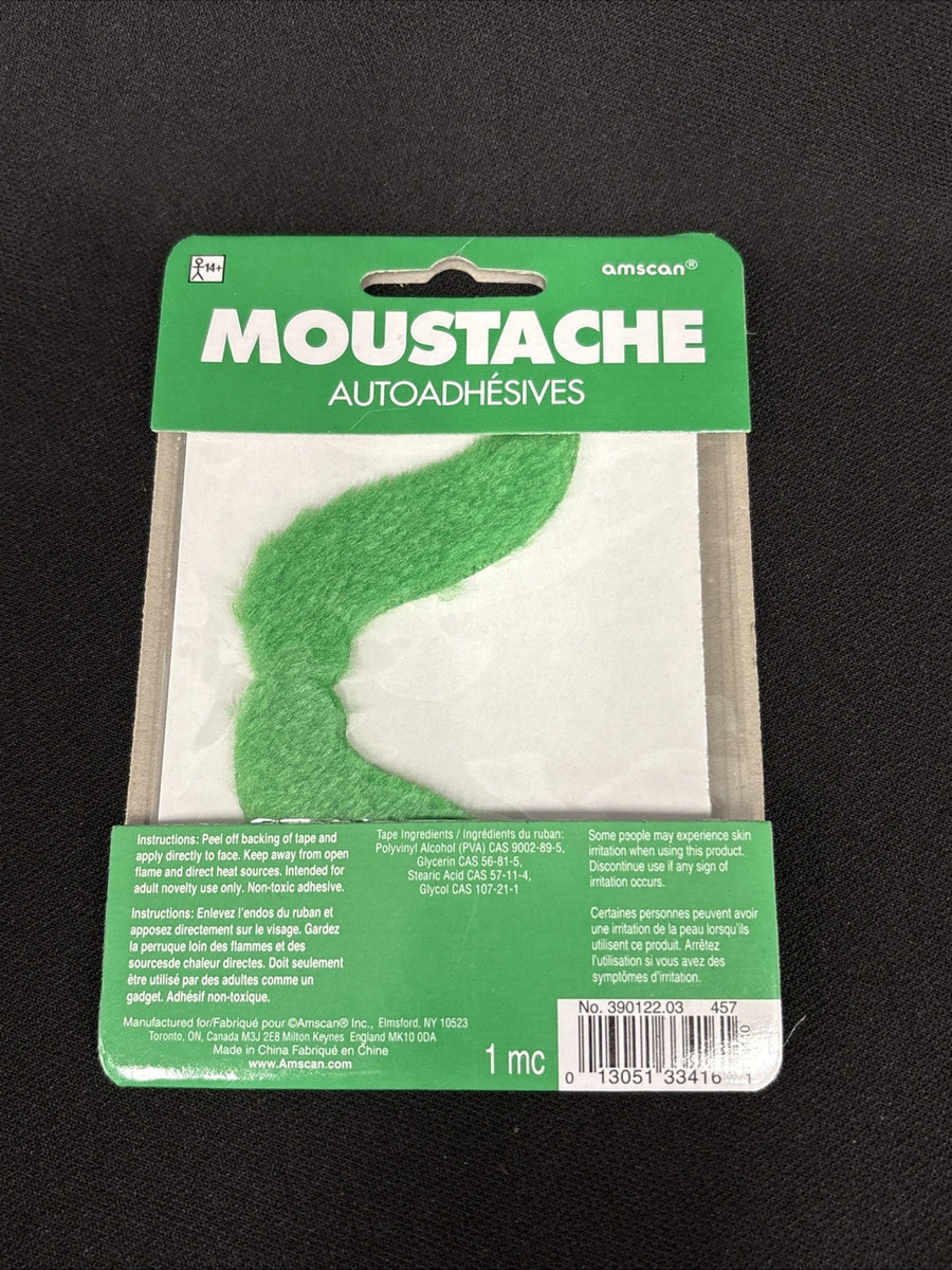 Green Auto Adhesive Mustache – The Odd Assortment