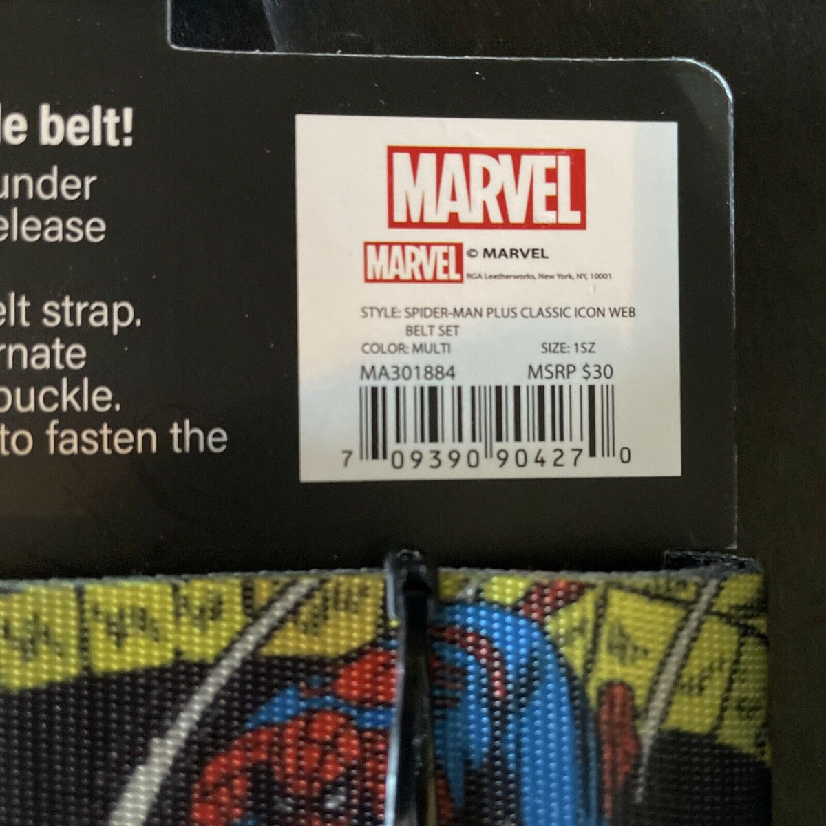 Marvel Spiderman Plus Classic Icon Logo Belts 2 in 1 Web Belt Pack ...