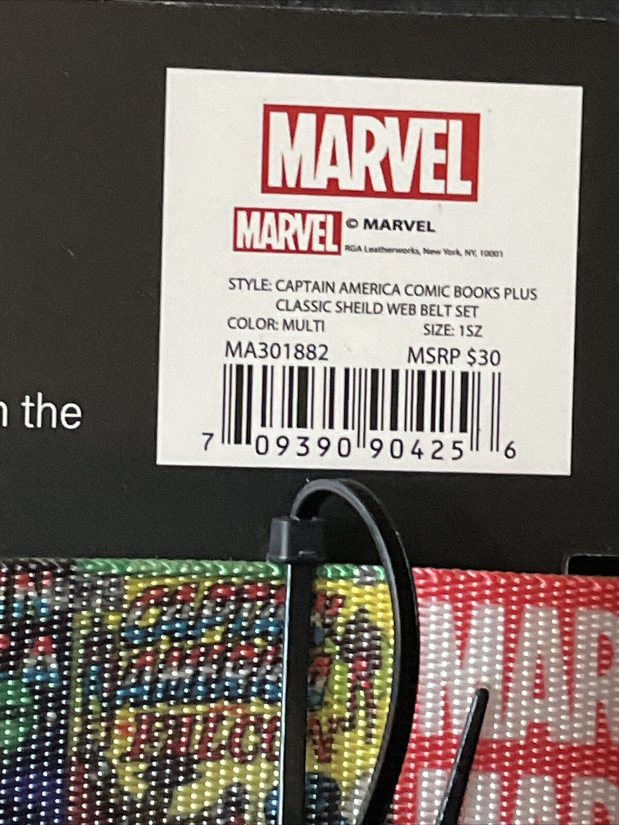 Marvel Captain America Comic Plus Classic Shield Belts 2 in 1 Web Belt ...